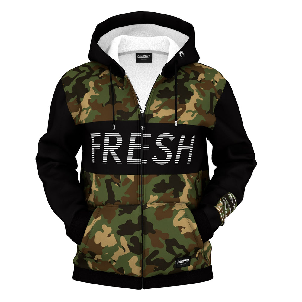 Fresh X Camo Zip Up Hoodie