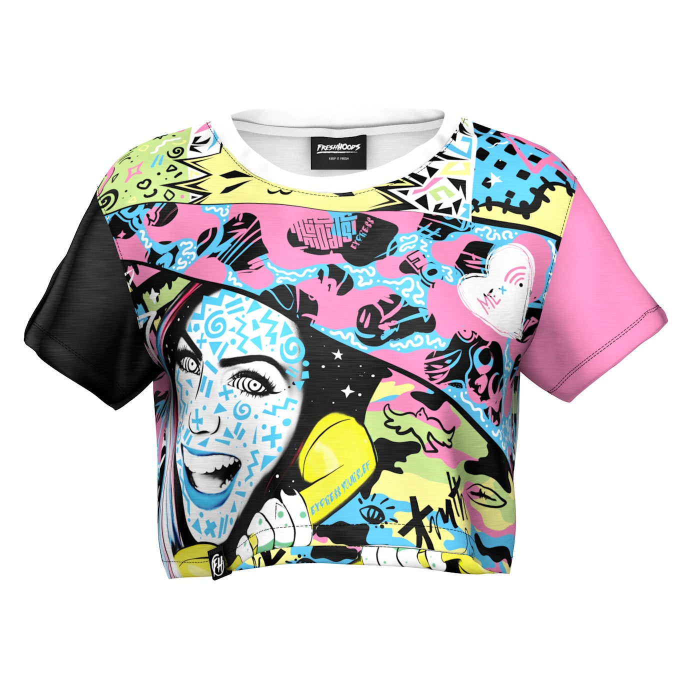 Half Crazy Crop Top – Fresh Hoods