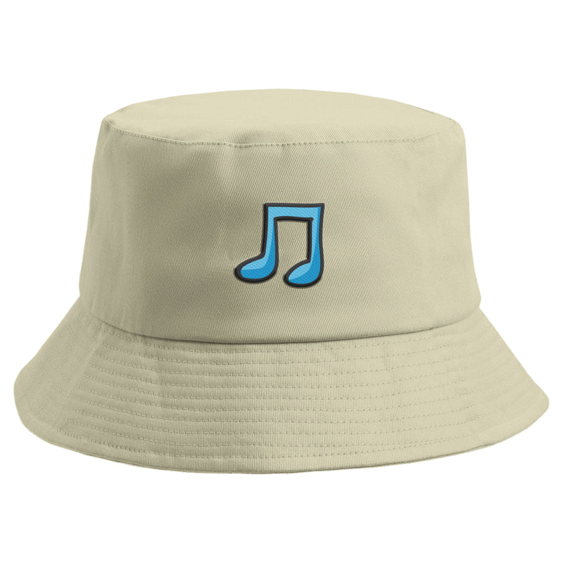 Embroidered Musical Note Bucket Hat